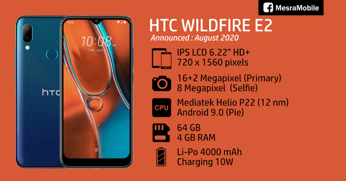 HTC Wildfire E2 Price In Malaysia RM499 & Full Specs - MesraMobile